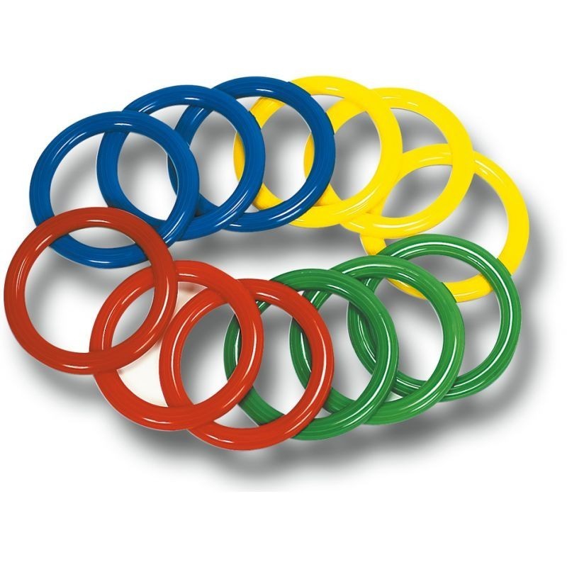Lot de 12 anneaux en plastique
