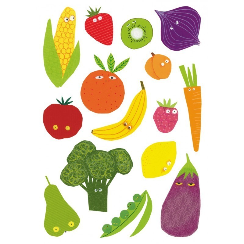 Gommettes baby fruits et légumes